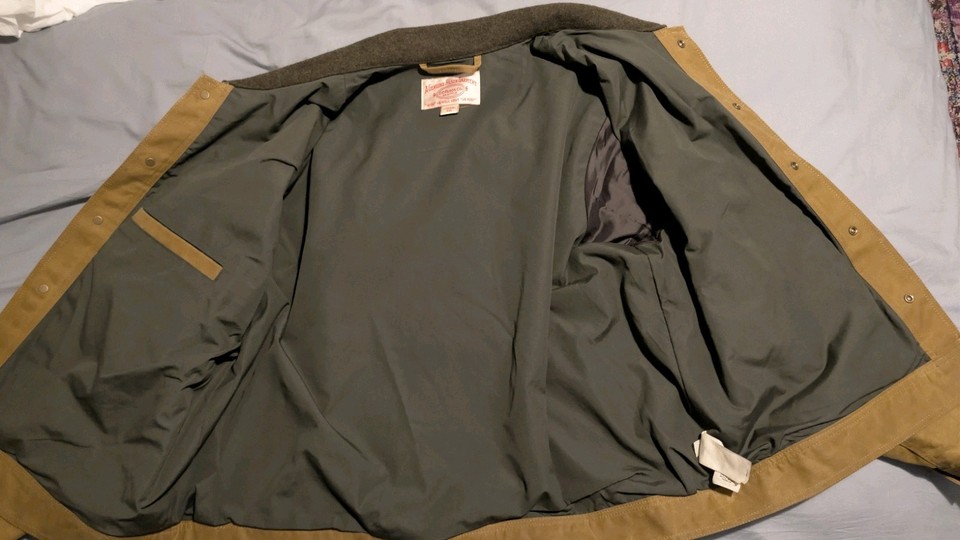 Filson Tin Cloth Unlined Work Jacket Dark Tan XXL | eBay