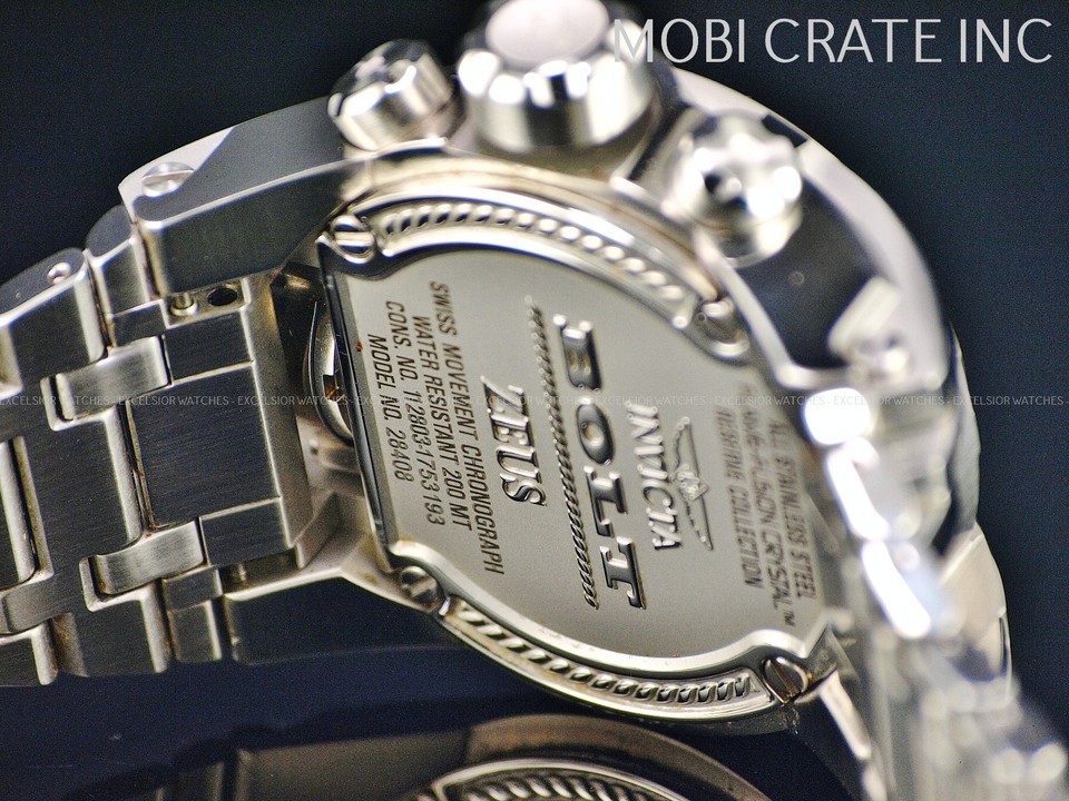 INVICTA 52MM RESERVE BOLT ZEUS MAGNUM SWISS CHRONO METEORITE DIAL SS ...