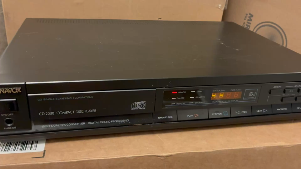 Vintage Magnavox CD 2000 Compact Disc CD Player 16 Bit Dual D/A ...
