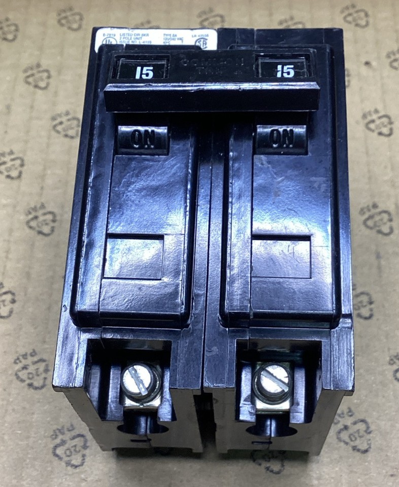 New Circuit Breaker Cutler Hammer BAB2015 BA215 15 Amp 2 Pole Bolt On ...