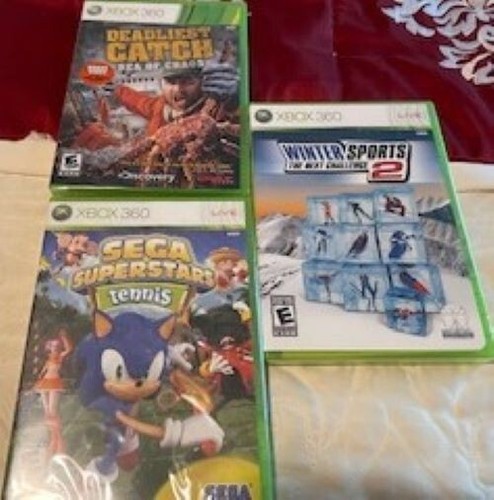 Microsoft Xbox 360S Game Console Bundle Lot Kinect 9 Games (3 Unopened ...