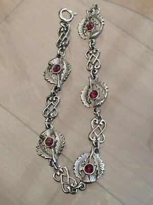 GORGEOUS VINTAGE SCOTTISH RUBY STONE BRACELET | eBay
