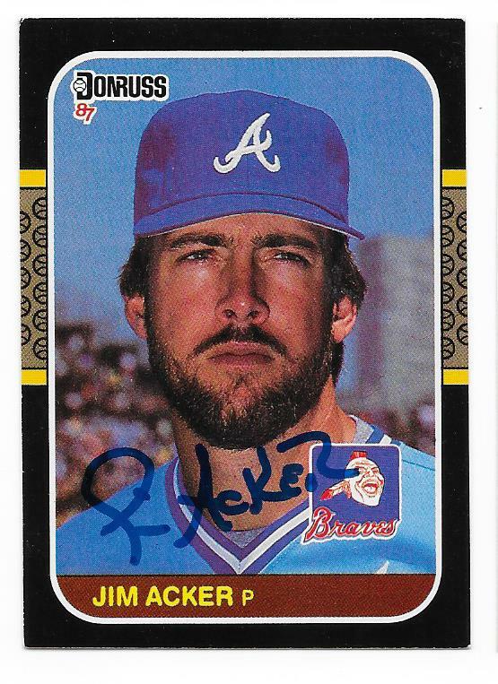 JIM ACKER 1987 DONRUSS AUTOGRAPHED SIGNED # 659 ATLANTA BRAVES | eBay