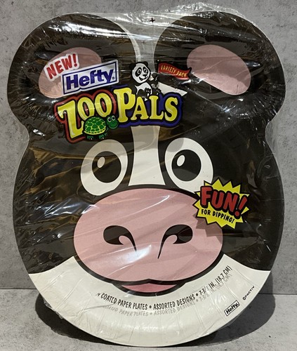 Original Sealed Hefty Zoo Pals Assorted Designs Paper Plates 24 Pack ...