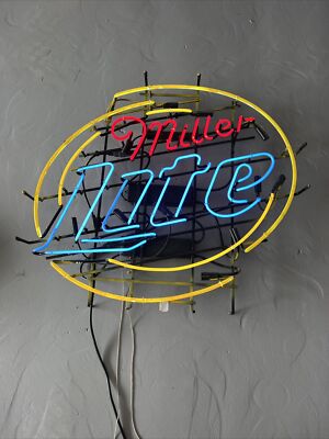 Miller Lite Beer Neon Sign Man Cave Advertisement Bar Pub Store Sign ...
