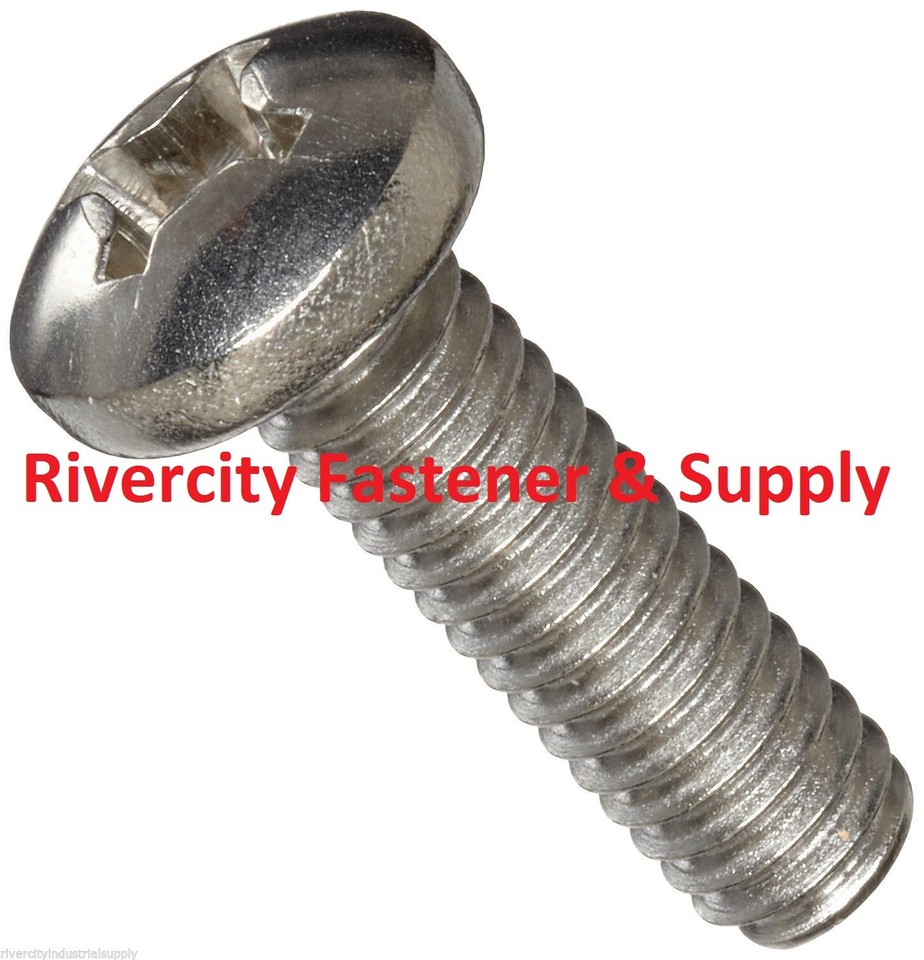 1/4-20x1 Phillips Pan Head Machine Screws Stainless 1/4x20x1 Bolts 1/4 ...