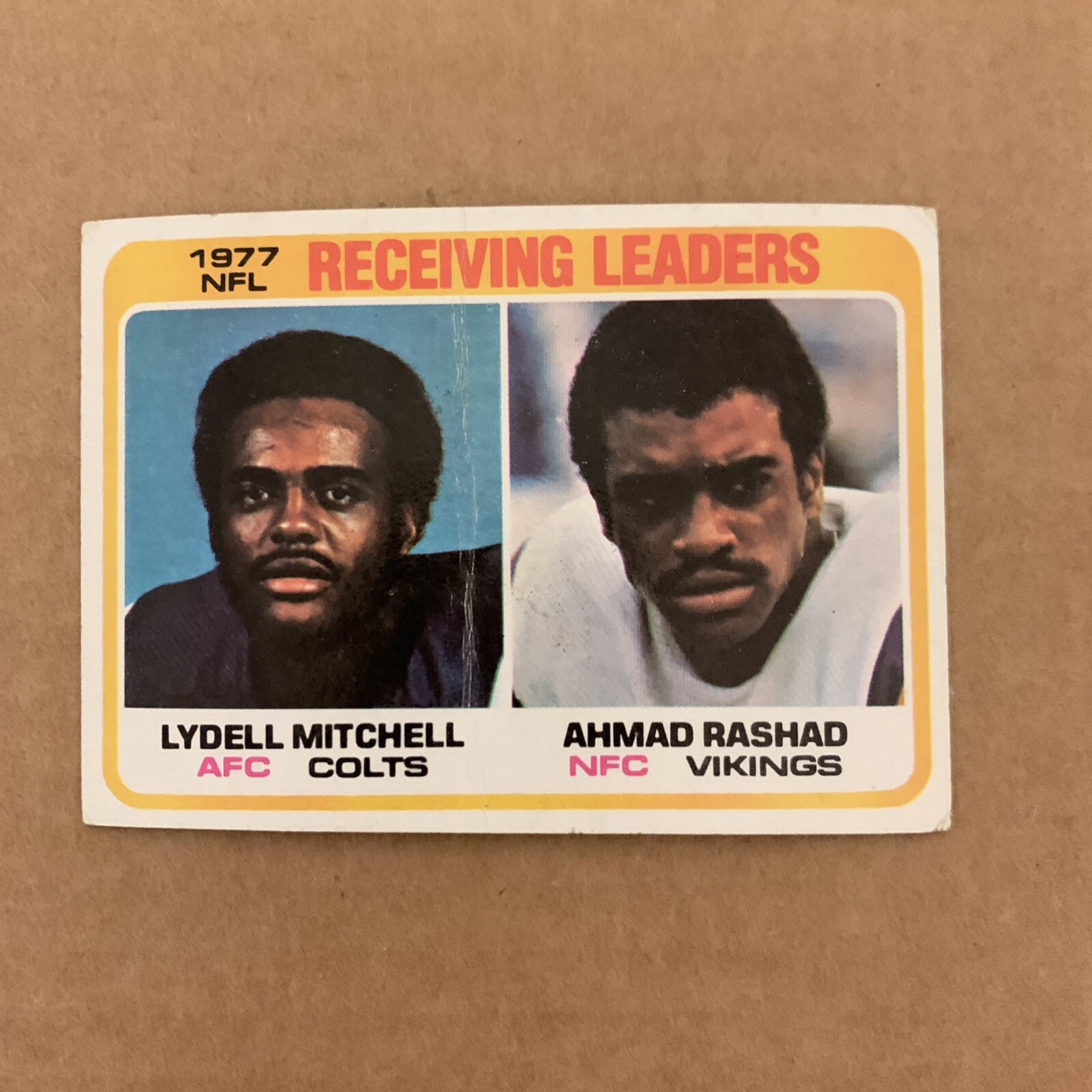 1978 Topps Lydell Mitchell Ahmad Rashad 332 NFL Receiving Leaders ...