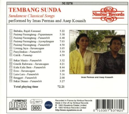 Imas Permas Temband Sunda - Sundanese Classical Songs (CD) Album (UK ...