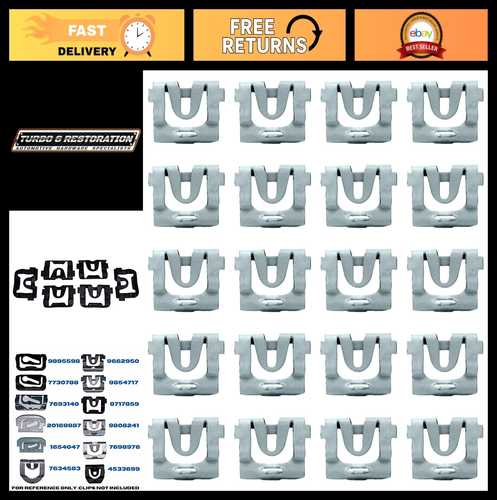 1968-1992 GM Window Molding Clips & Retainers | Front & Rear Windshield ...