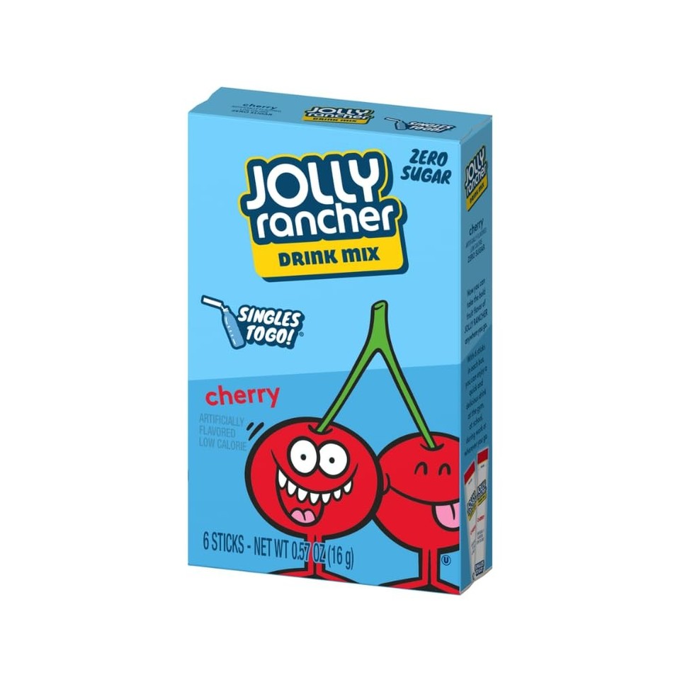 Jolly Rancher SINGLES TO GO! Cherry, 6 boxes with 6 packets each - 36 ...