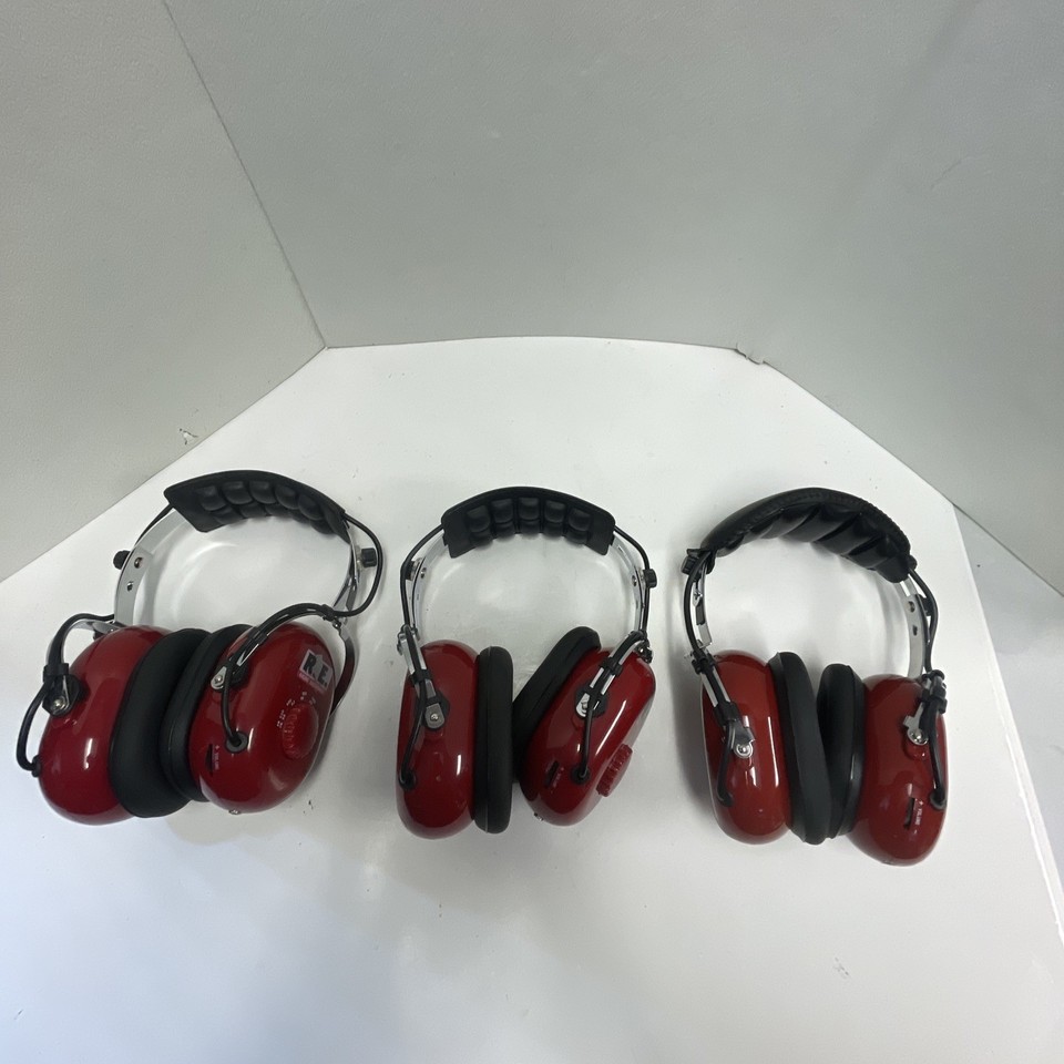 LOT OF 3 R.E. Racing Electronic RE NASCAR Headphones AM FM Headset ...