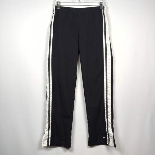 Vintage 90s Nike Drawstring Straight Leg Black White Stripe Sweatpants ...