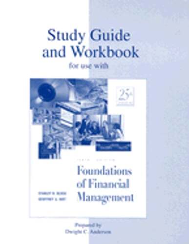 Foundations of Financial Management: Study Guide Workbook by Stanley B. Block 9780072422801| eBay