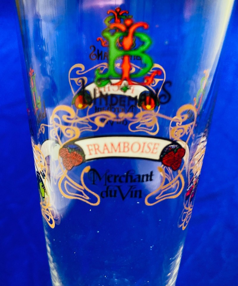 Lindemans Du Vin Framboise Kriek Peche Bar Beer Glass 8 INCHES TALL ...
