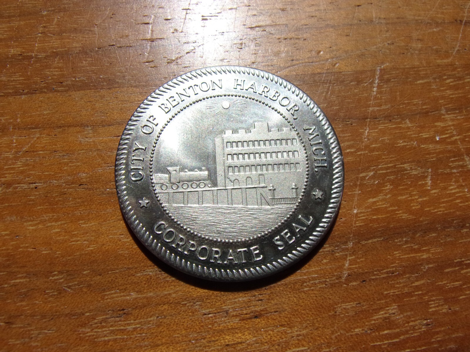 BENTON HARBOR MICHIGAN NICKEL SILVER TOKEN MEDAL BU | eBay