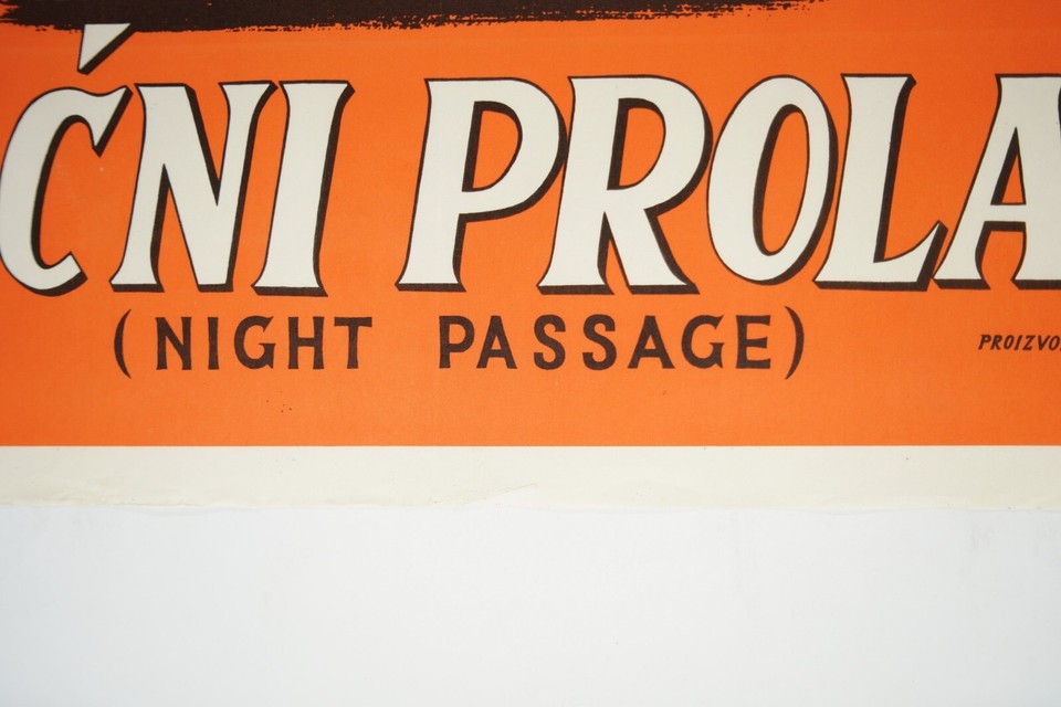 NIGHT PASSAGE Orig YU movie poster 1957 JAMES STEWART AUDIE MURPHY ...