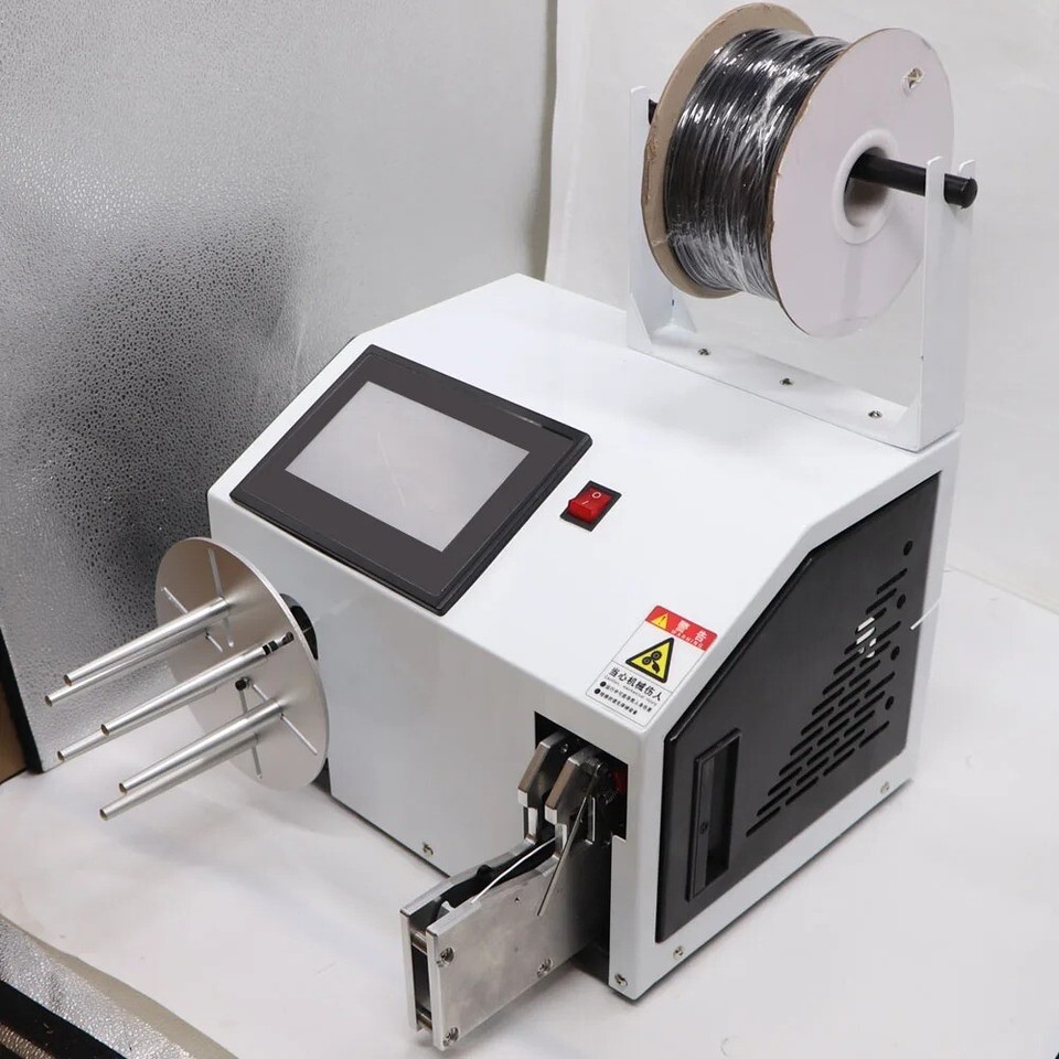 Automatic Wire Coil Winding Machine Touch Screen Cable Binding Tie ...