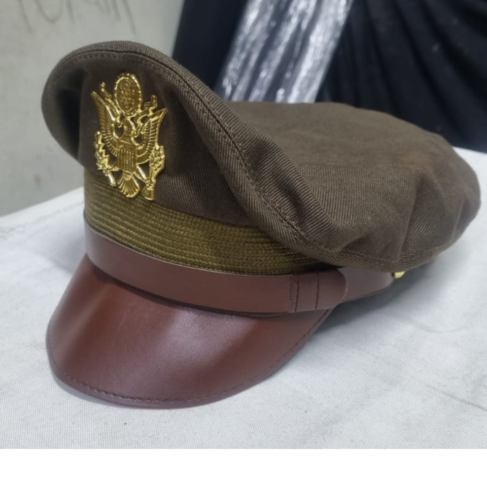 WW2 USAAF Crusher Cap – Army Air Corps Officer Pilot Visor Hat ...