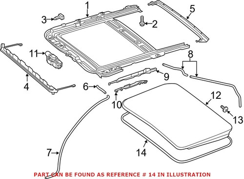 Genuine OEM Sunroof Seal for Mercedes 2057800098 | eBay