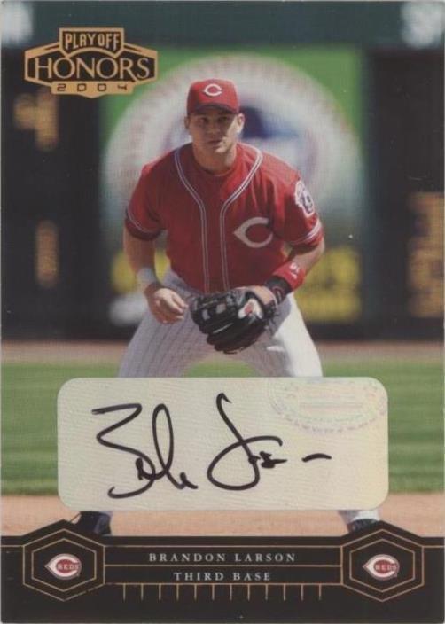 2004 Playoff Honors - Brandon Larson #59 Bronze Signatures /100 (AU ...