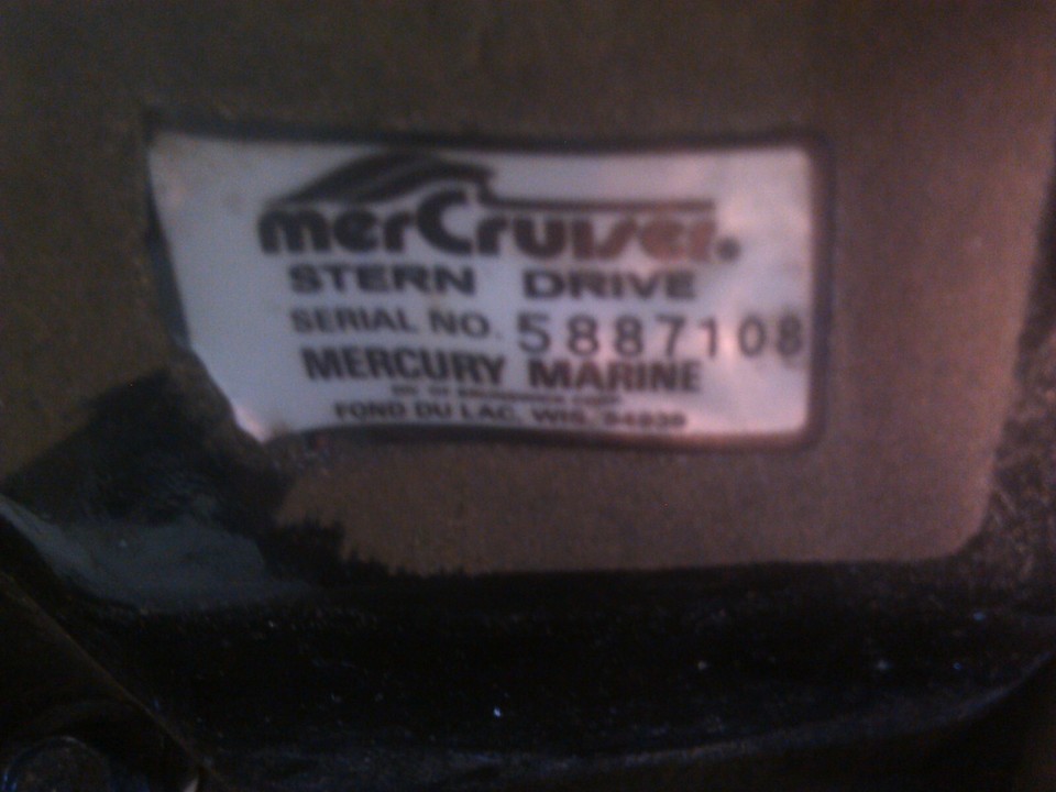 Mercruiser 485 185 hp 224 ci 3.7L 4 Cylinder Complete running engine ...