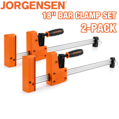 Jorgensen 2pack 18" Bar Clamp Set 90° Parallel Clamp Cabinet Master 500 ...