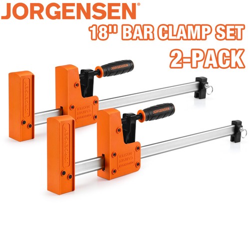 Jorgensen 2pack 18" Bar Clamp Set 90° Parallel Clamp Cabinet Master 500 ...