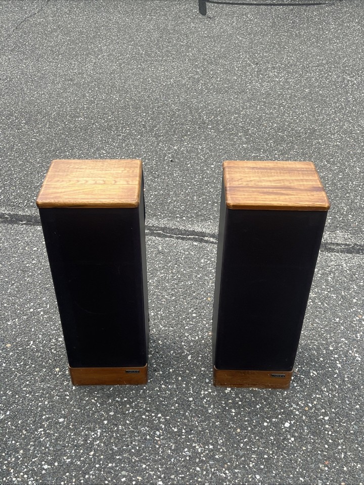 Vintage 1980s Advent Prodigy Large Tower 2 Way Speakers 30 inch Floor ...