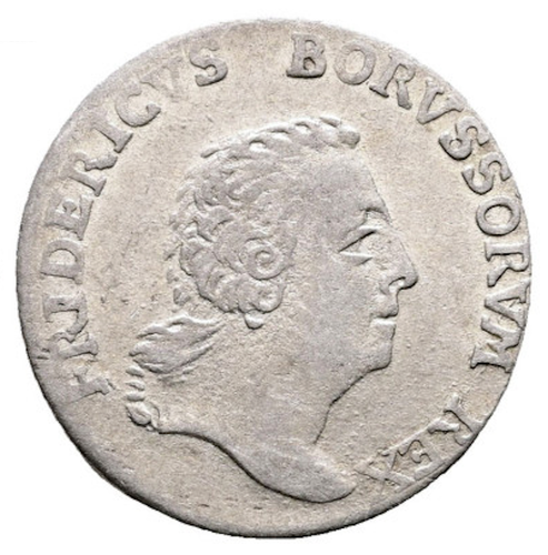 Prussia, Frederick the Great 1753 Silver 1/12 Taler Coin, Berlin Seven ...