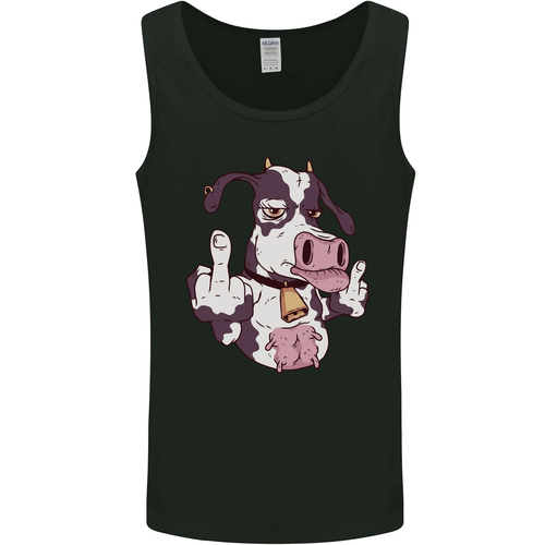 Funny Offensive Thick Cow Finger Flip Mens Sleeveless T-Shirt | eBay