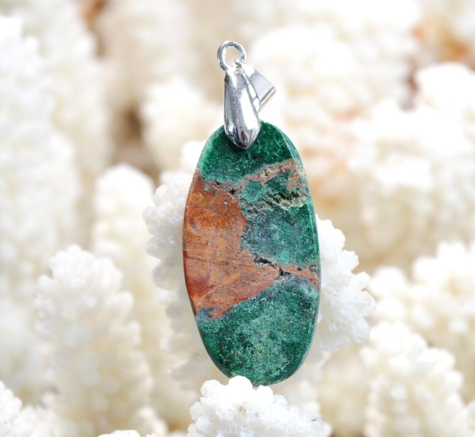 Malachite & Goethite 31 Gold - Pendant Cabochon Stone Natural - Congo ...