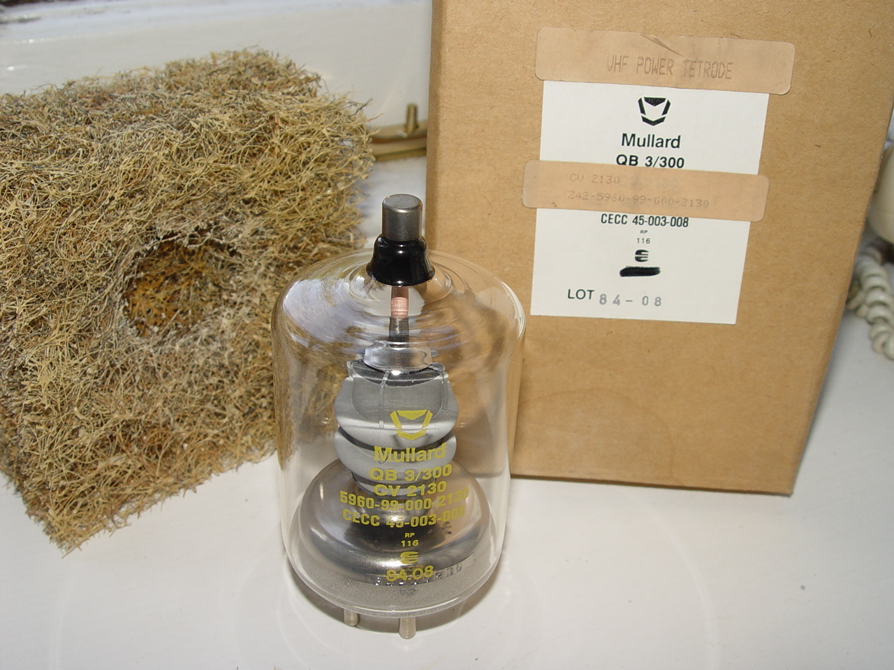 MULLARD QY3-125 / QB3-300 / CV2130 / 6155 / NOS RF Power Tetrode VALVE ...