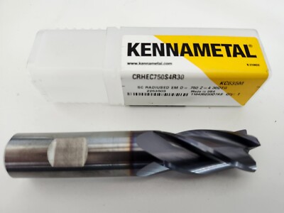 Kennametal carbide end mill .75 diameter (CRHEC750S4R30) | eBay