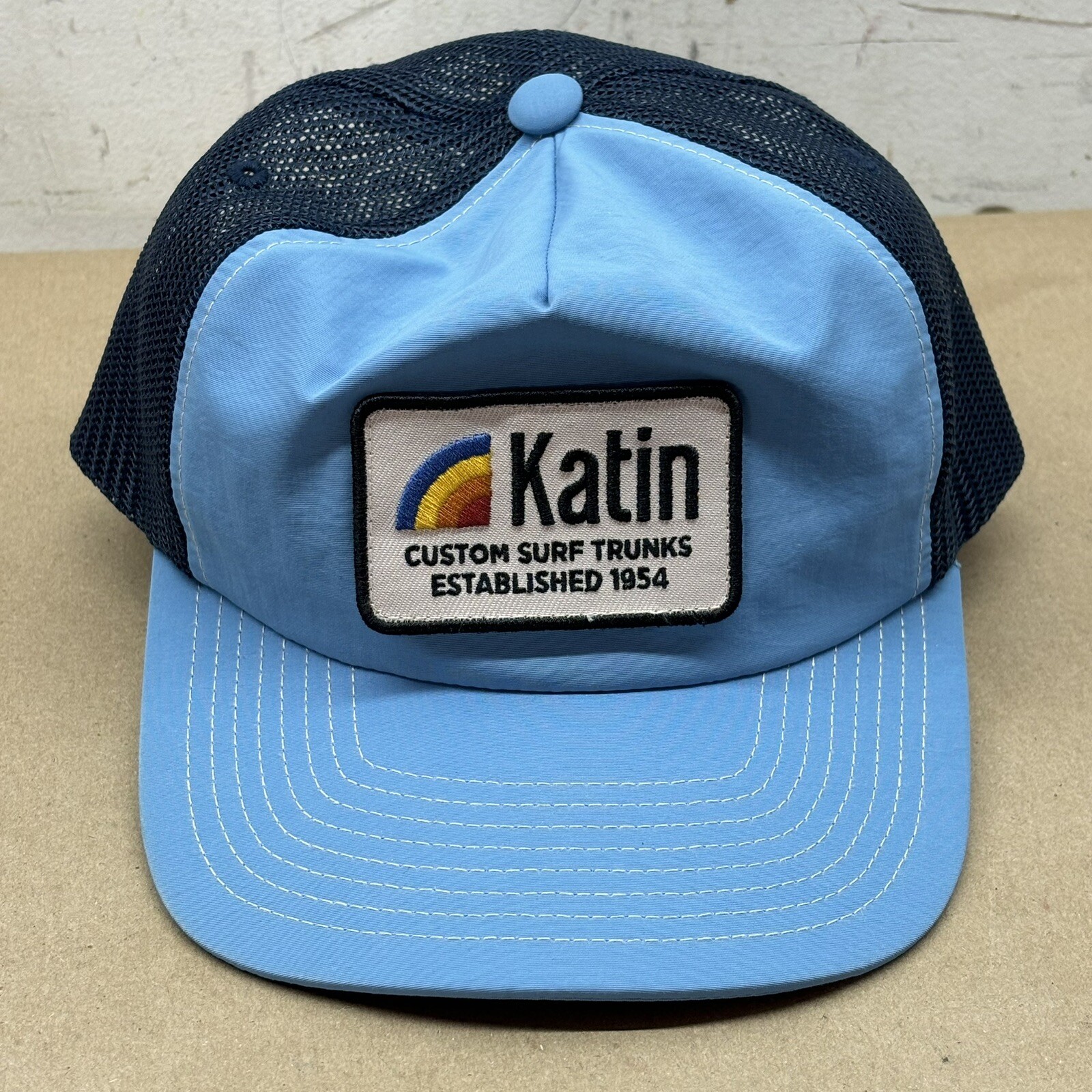 KATIN Custom Surf Trunks Snap Back Trucker Hat - Blue - Gem