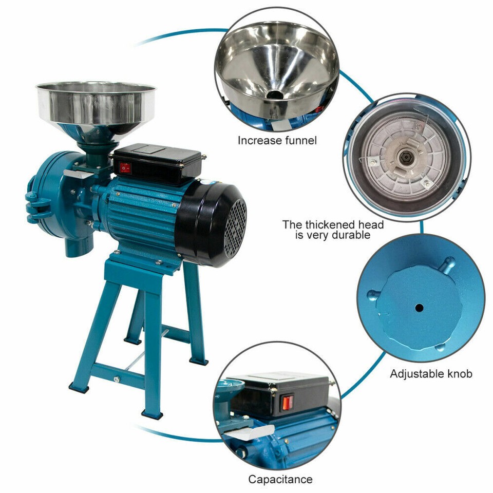 MOPHOTO Electric Mill Corn Grinder Machine Corn Grain Wet &Dry Wheat ...