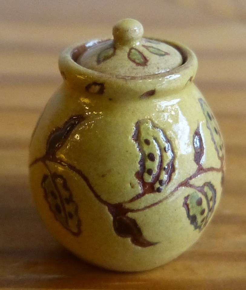 IGMA Artisan Jane Graber Miniature Redware Sgraffito Leaf Large ...