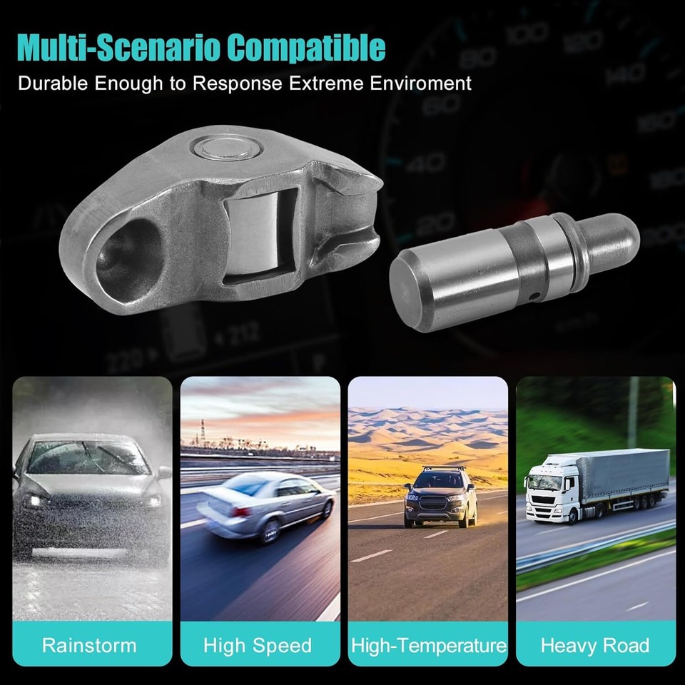 16x Rocker Arms & Valve Lifters Kit Replaces 12565203 12656486 12693909 ...