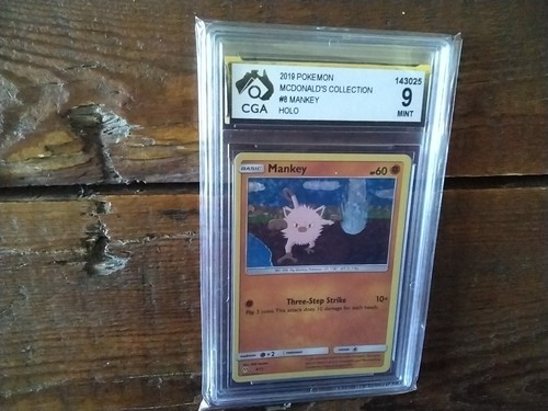 2019 Pokemon Cards promo Holo mcdonalds 8/12 mankey gx graded card ex ...