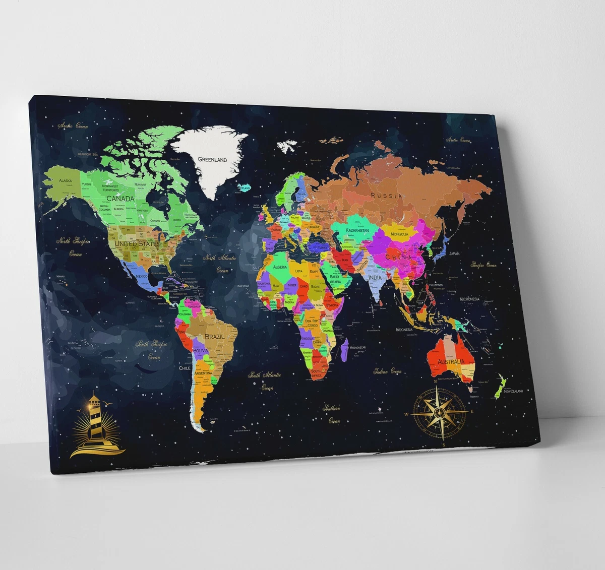 Large Wall Framed Maps