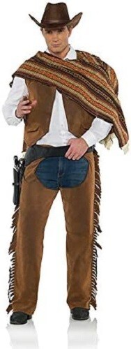 Cowboy Serape Cape Gunfighter Man With No Name Adult Halloween Costume ...