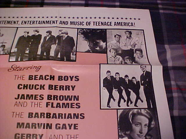 TAMI SHOW POSTER The Supremes Rolling Stones James Brown Chuck Berry ...