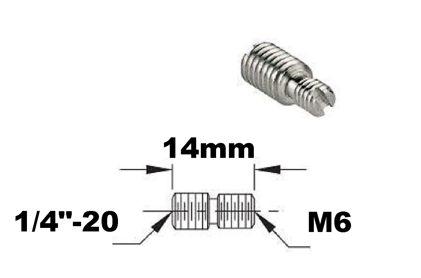 M6 1 4 20 Thread Adapter Imperial Metric Inchmm Thread Adapter EBay