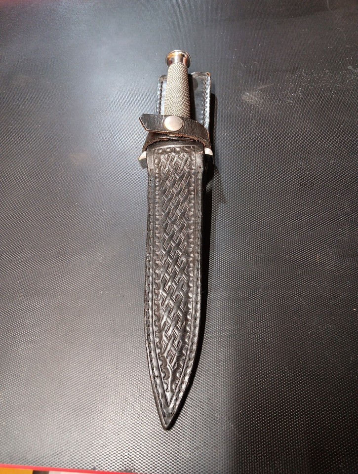 Gil Hibben Silver Shadow Stainless Steel Blade Dagger Knife Leather Sheath (K) | eBay