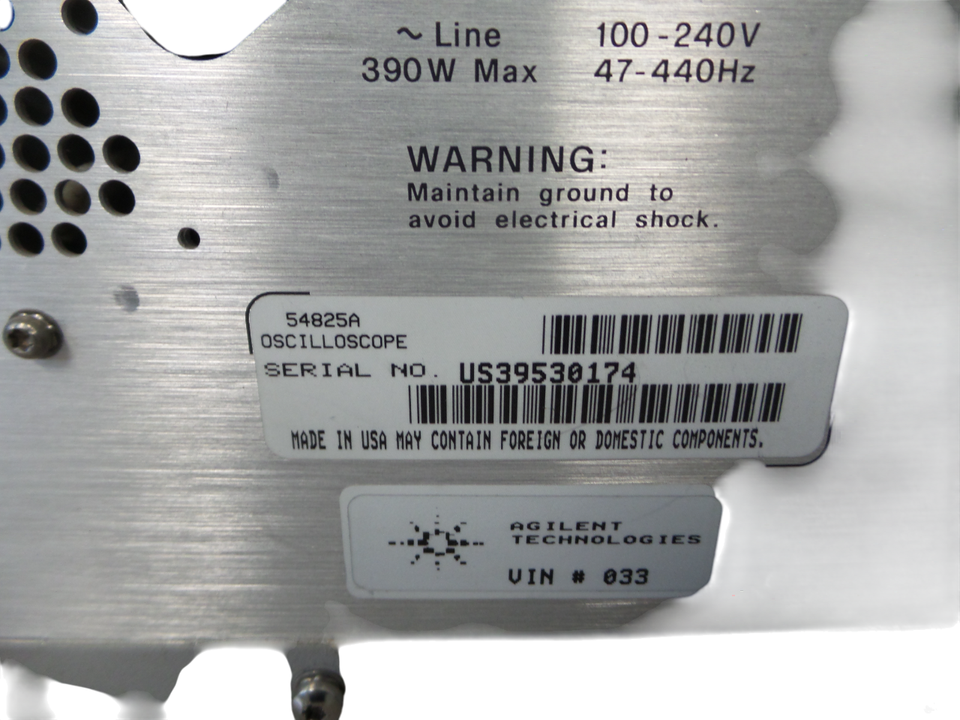 Agilent 54825A Infiniium Oscilloscope 500 MHz 2 GSa/s - Free Shipping ...