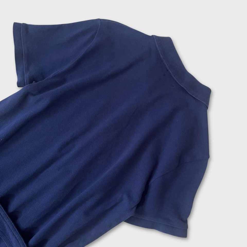 POLO Ralph Lauren Navy Cotton Blend Belted Polo Shirt Dress XS – Pre ...