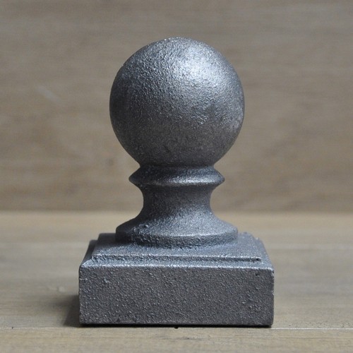 2 x 2" Ball Cap Fence Finial Square Cast Iron Topper Post Caps For ...