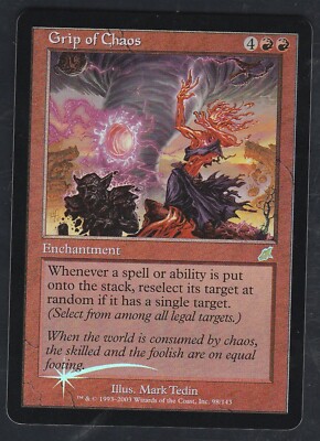 Magic the Gathering GRIP OF CHAOS #98/143 Scourge Red Foil Rare 2003 NM ...