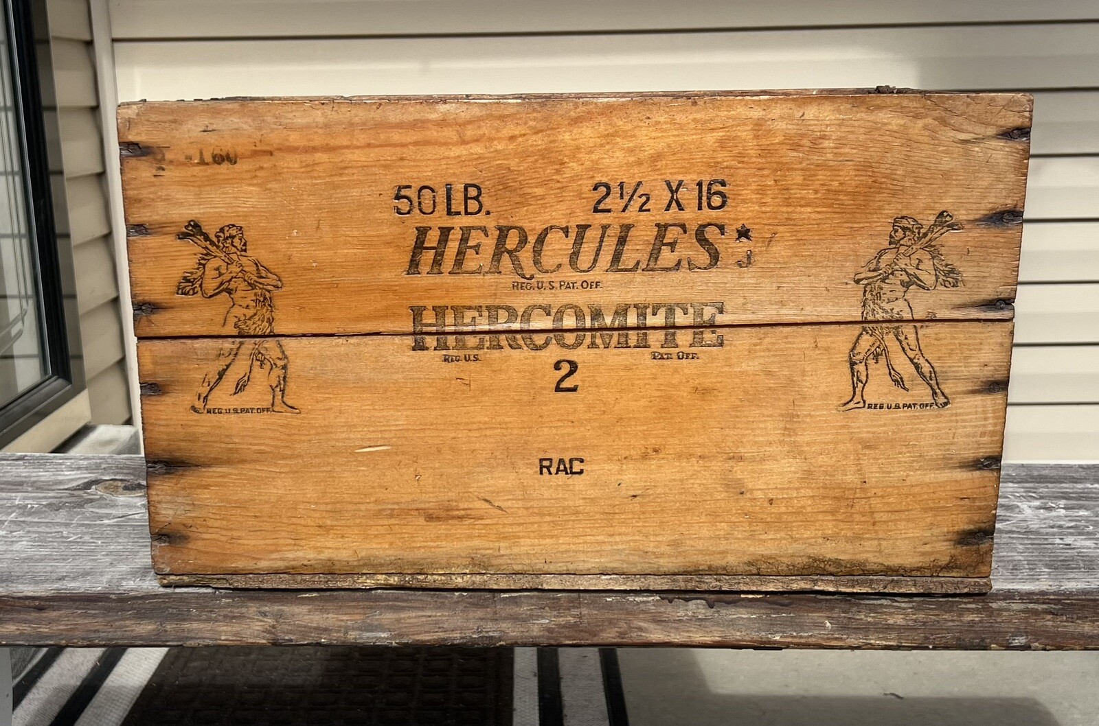 Vintage Hercules Powder Hercomite High Explosives Dangerous Wood Crate ...