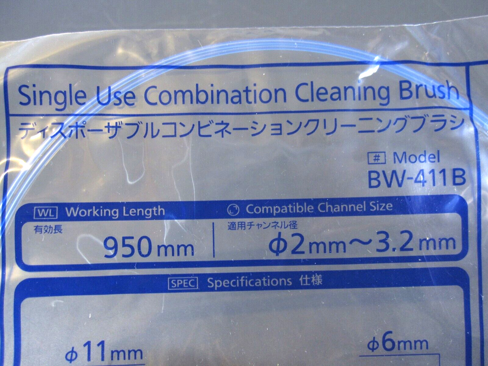 12x Lot! OLYMPUS BW-411B Single Use Combination Cleaning Brush 2.0-3 ...
