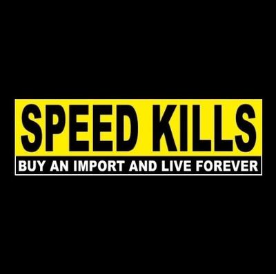 Funny "SPEED KILLS" window decal BUMPER STICKER muscle car, hot rod ...